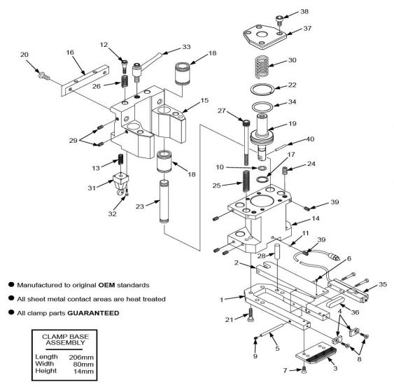 Replacement Parts For A0107-TQ - Amada Work Holder Clamps | Alternative ...